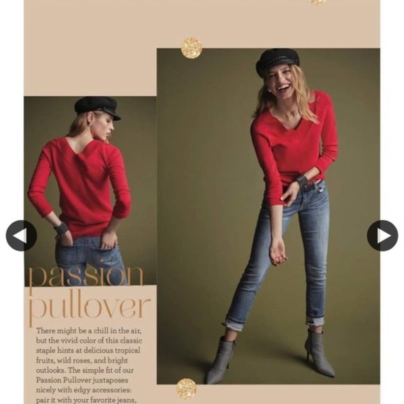 CAbi | Sweaters | Cabi 3682 Passion Pullover Small Euc | Poshmark